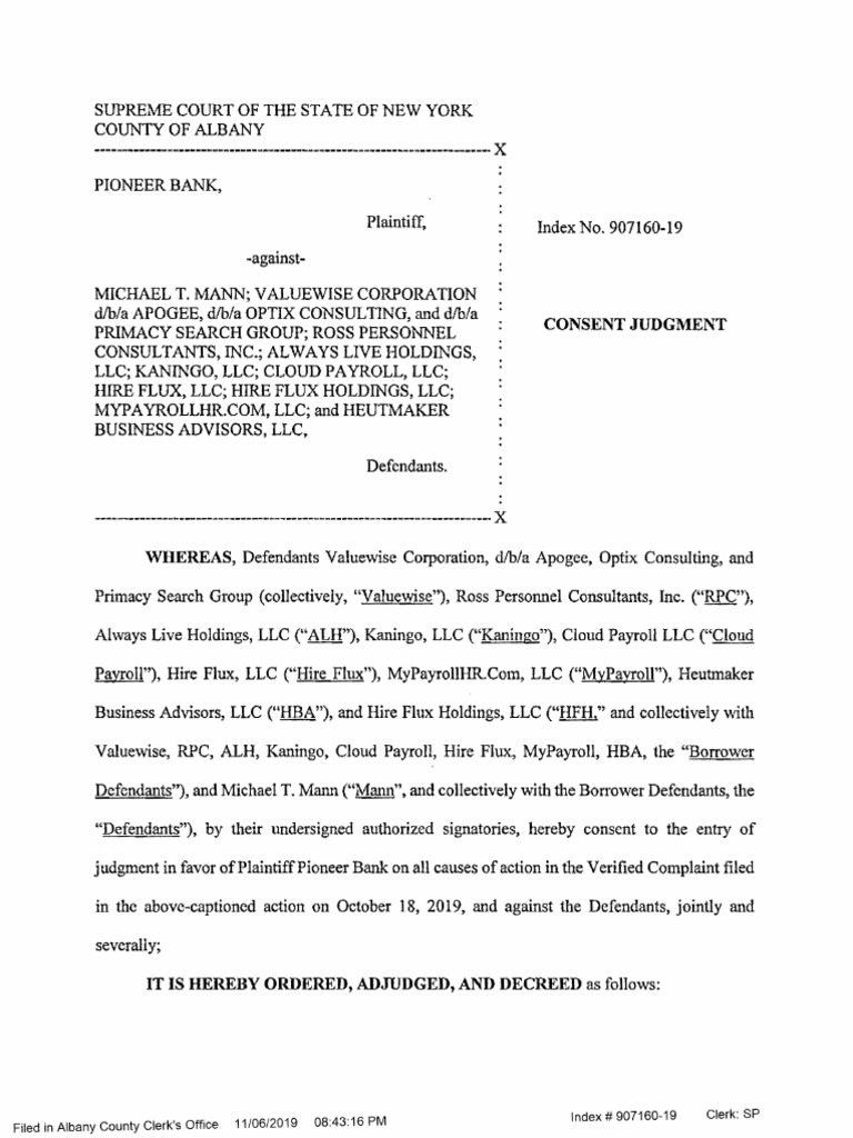 Consent Judgment | PDF | Lawsuit | Courts