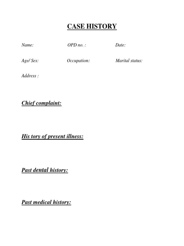 Case History | PDF