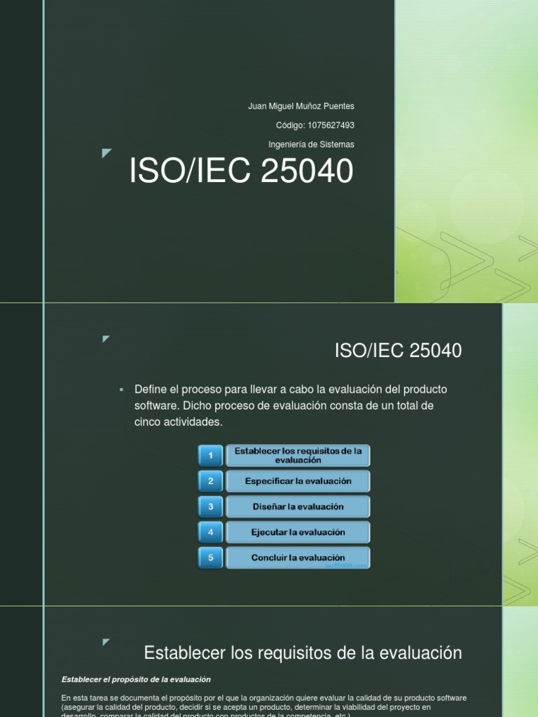 Iso-Iec 25040 | PDF | Software | Evaluación
