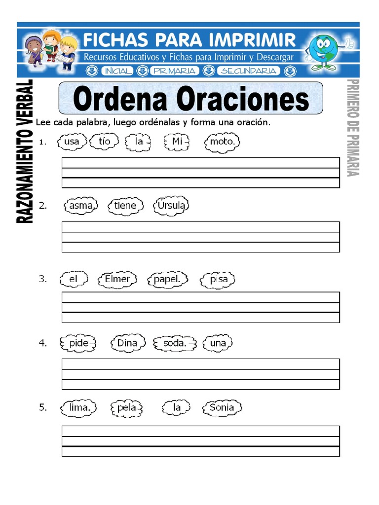 Hojas De Trabajo Con Palabras Faltantes En Oraciones Con V O Con B?