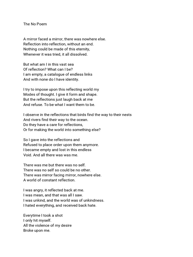 The No Poem | PDF