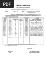 Service Record Template | PDF | Government