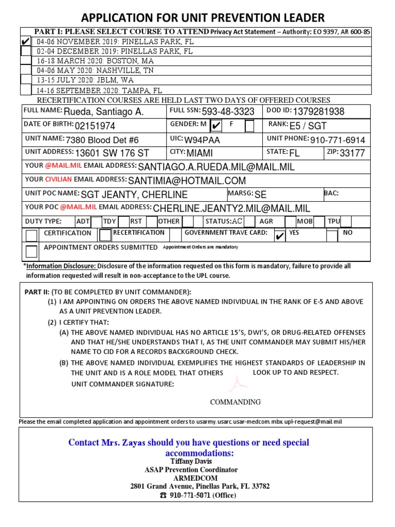 Application For ASAP Training FY20 Blank | PDF | Government And ...