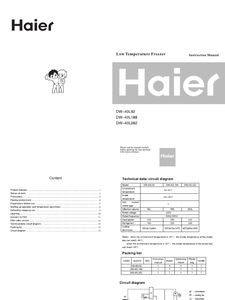 Haier DW-40L262 User Manual | PDF