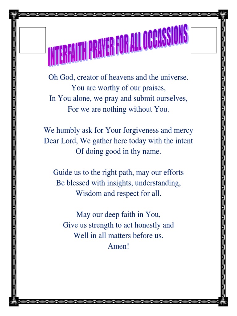 Interfaith Prayer | PDF