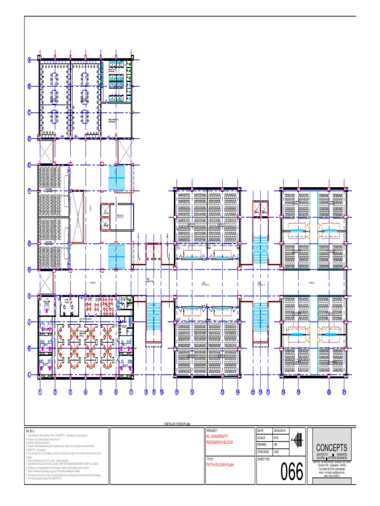 Fifth Floor Plan for KL University | PDF | Drawing | Economic Sectors