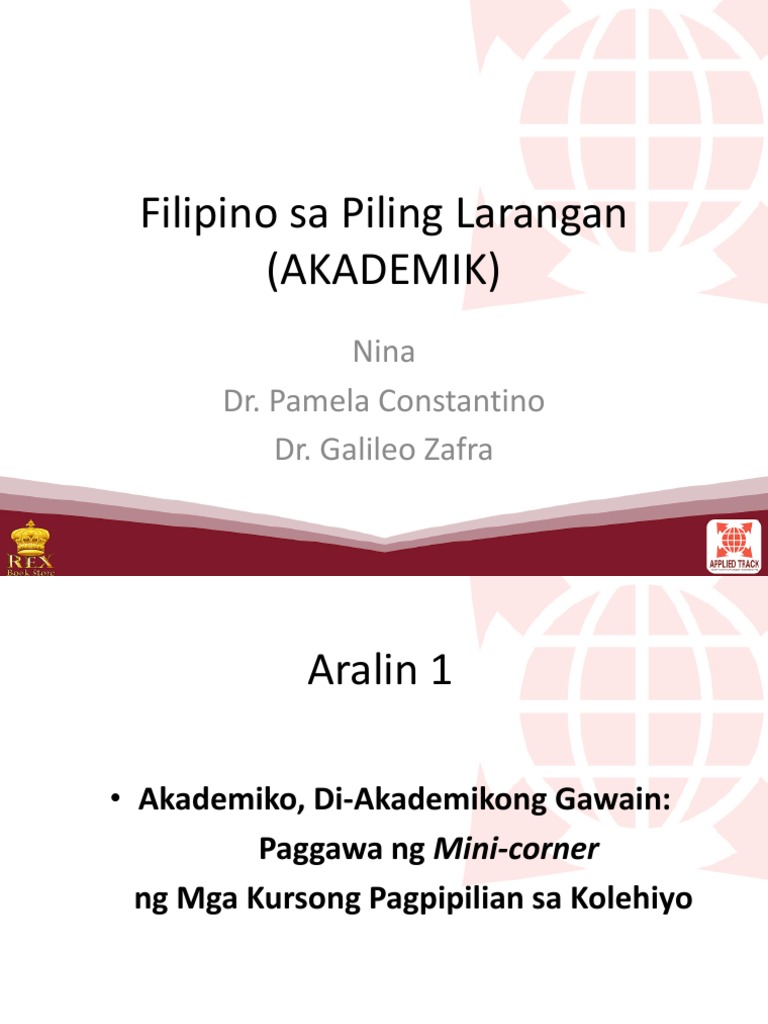 Aralin 1 Akademiko Di Akademikong Gawain | PDF