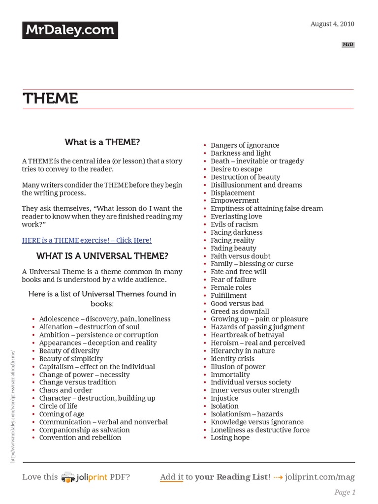Universal Themes | Download Free PDF | Psychological Concepts