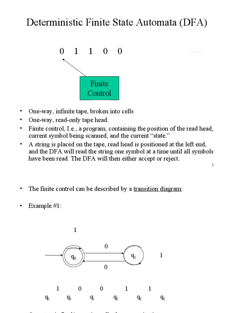 Finite Automata Examples | PDF | Theory Of Computation | String ...