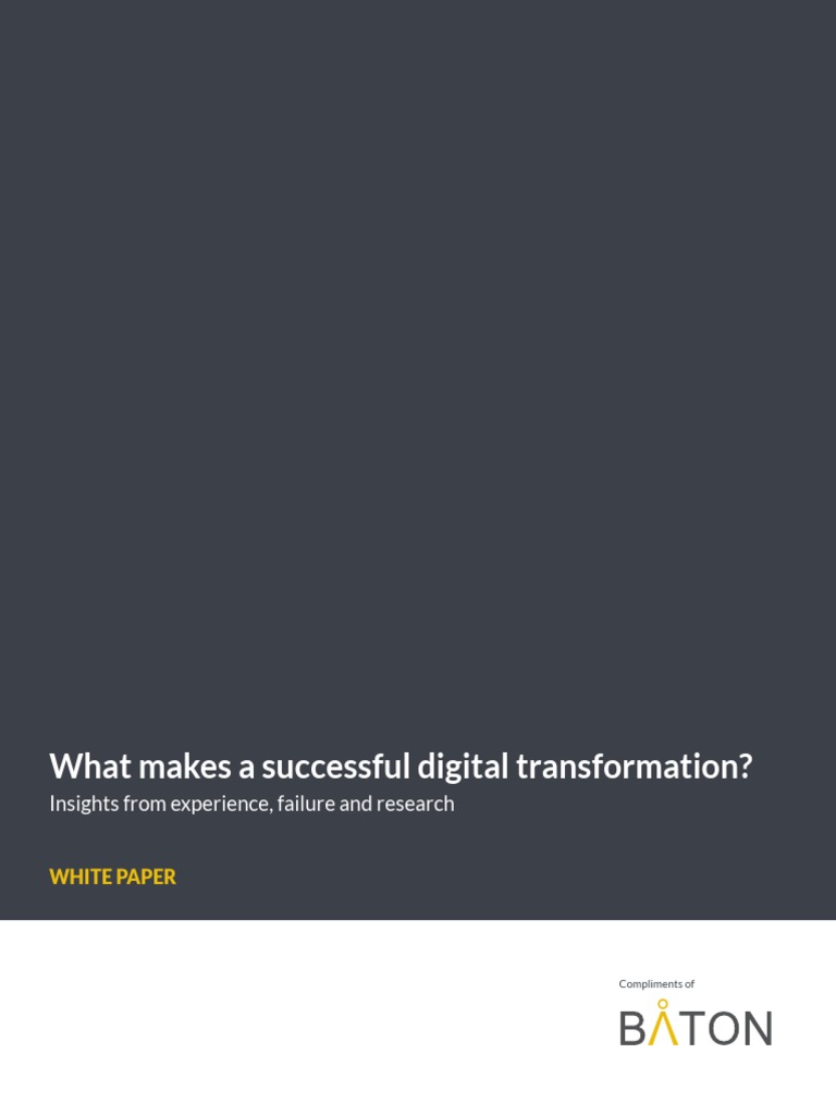 Digital Transformation | PDF | Change Management | Business Process