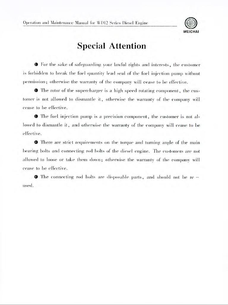 WD12 Engine ENG | PDF