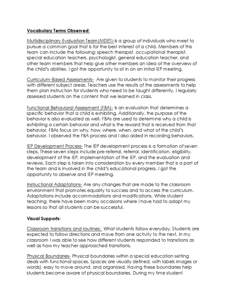 Special Education Checklist | PDF | Individualized Education Program ...