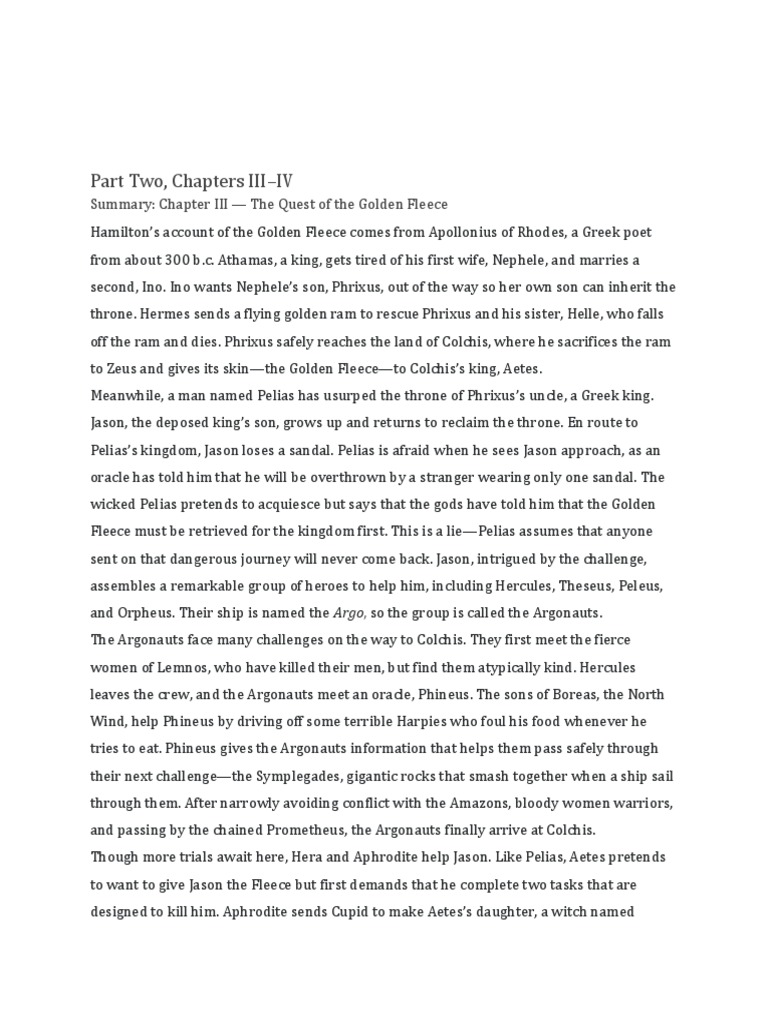 Part Two, Chapters III-IV: Summary: Chapter III - The Quest of The ...
