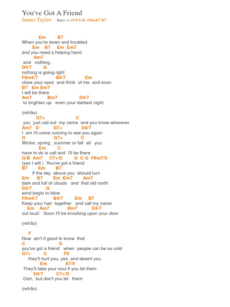 Youve Got A Friend | PDF