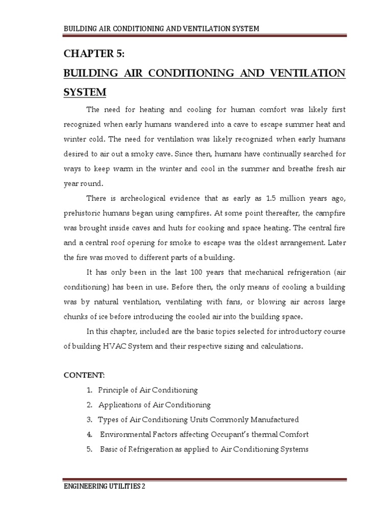 05 Building Air Conditioning and Ventilation System | PDF | Air ...