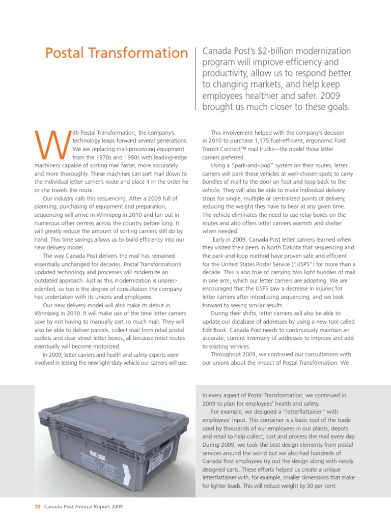 Postal Transformation | PDF | United States Postal Service | Economies