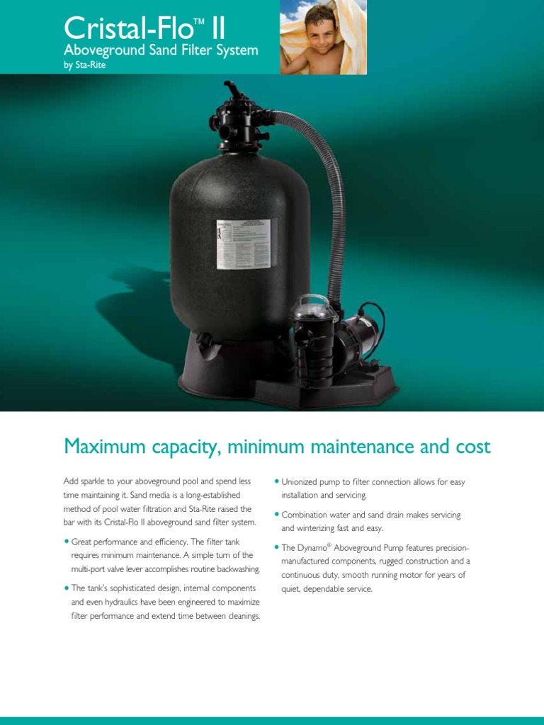 Folleto Filtro Cristal Flo 2 Pentair | PDF | Filtration | Pump