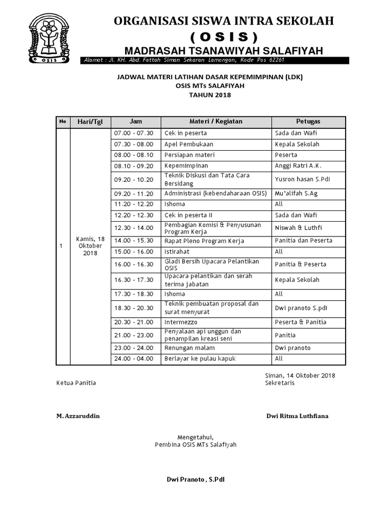 CONTOH SURAT Permohonan Tutor LDKO | PDF
