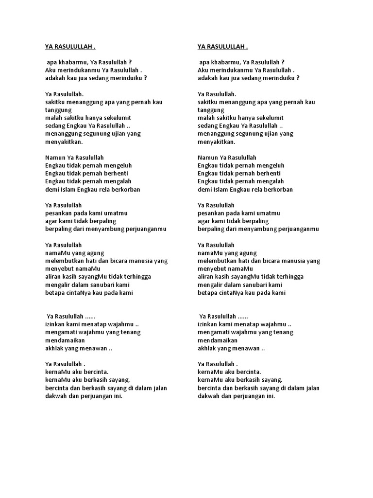 Sajak RASULULLAH | PDF