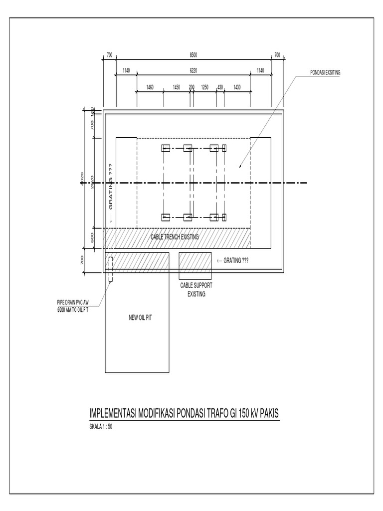 Pondasi Trafo Model | PDF