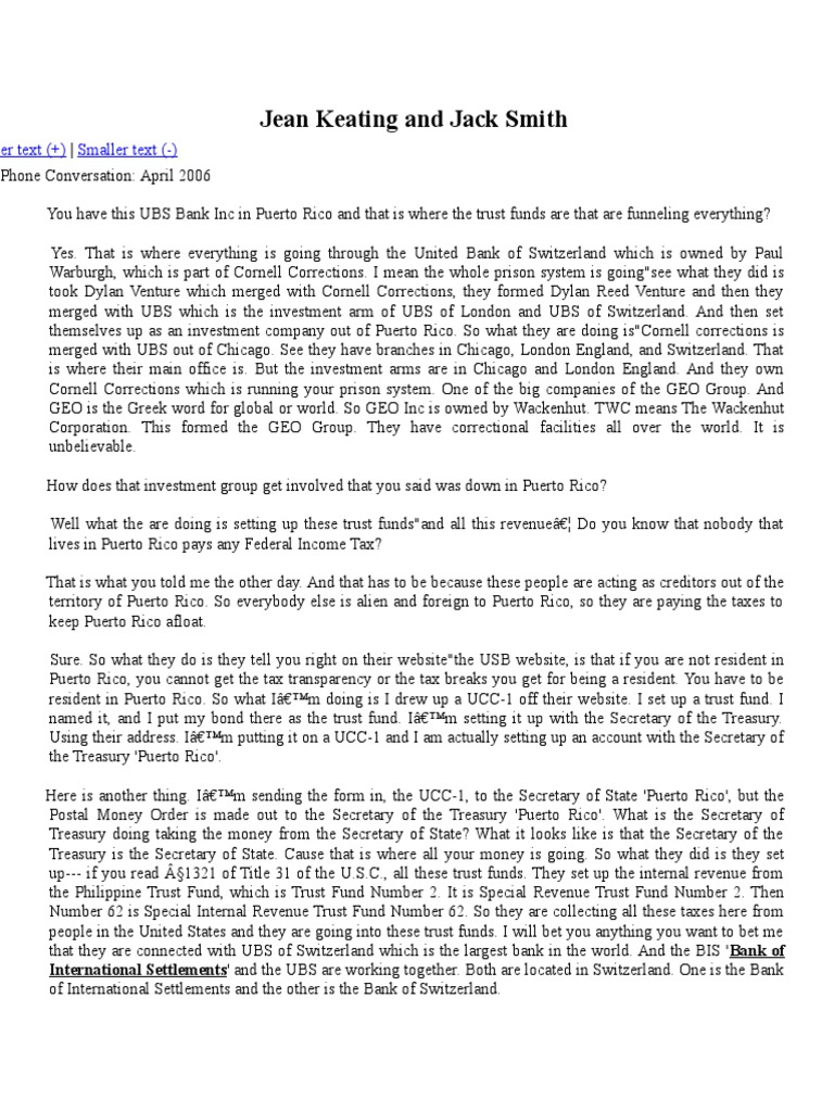 Jean Keating and Jack Smith | PDF | Security Interest | Ubs