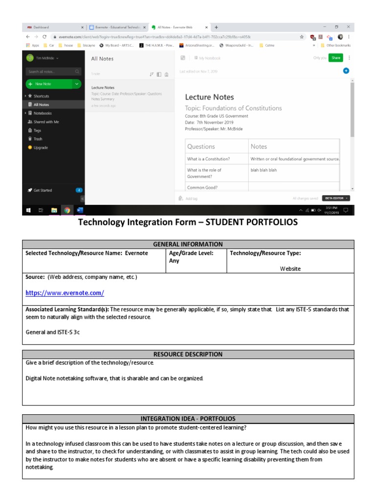Tel311 Technology Integration-Portfolio Mcbride | PDF | Learning | Behavior Modification