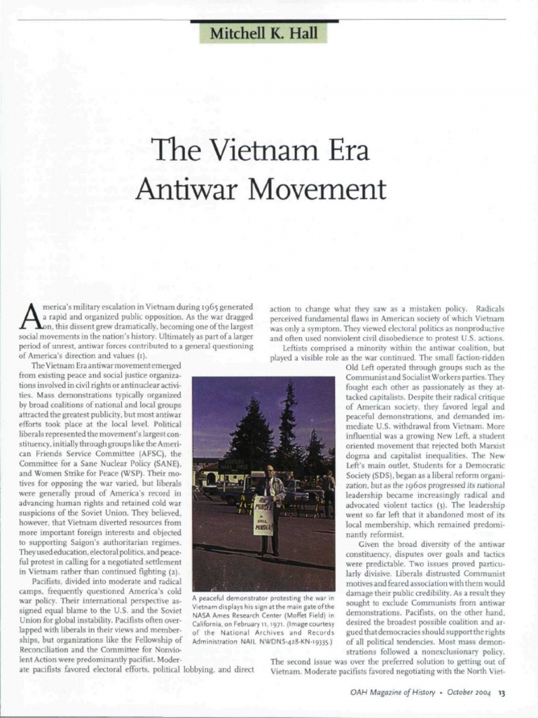 The Vietnam Era Antiwar Movement: Mitchell K. Hall | PDF | Anti War ...