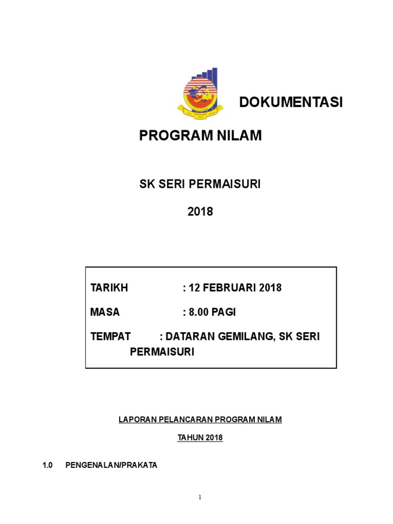 Laporan Program Nilam Pdf