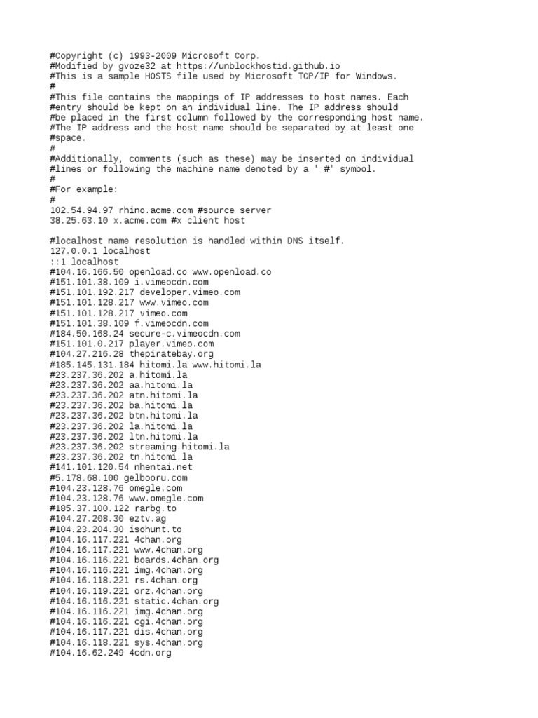 Hosts 1572353909619 | PDF | Network Protocols | Communications Protocols