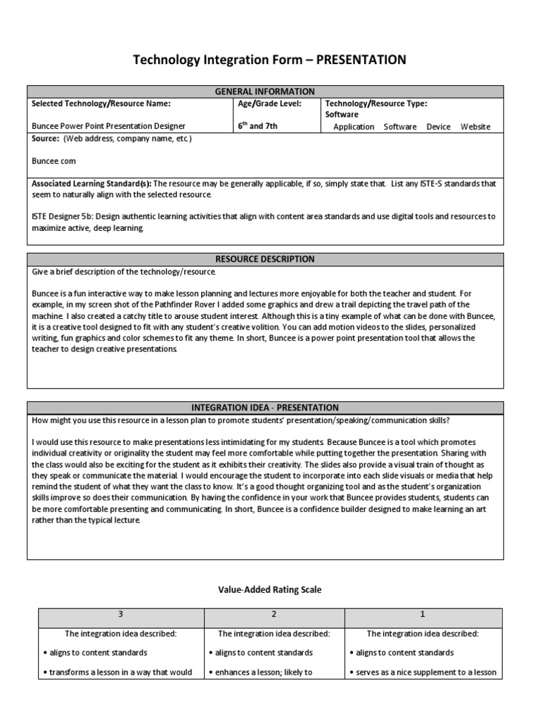 Technology Integration Template-Presentation 2 | PDF | Communication ...