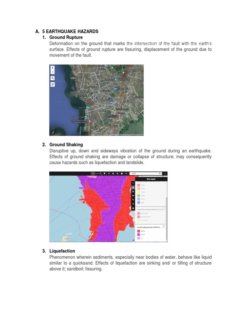 A. 5 Earthquake Hazards 1. Ground Rupture | PDF