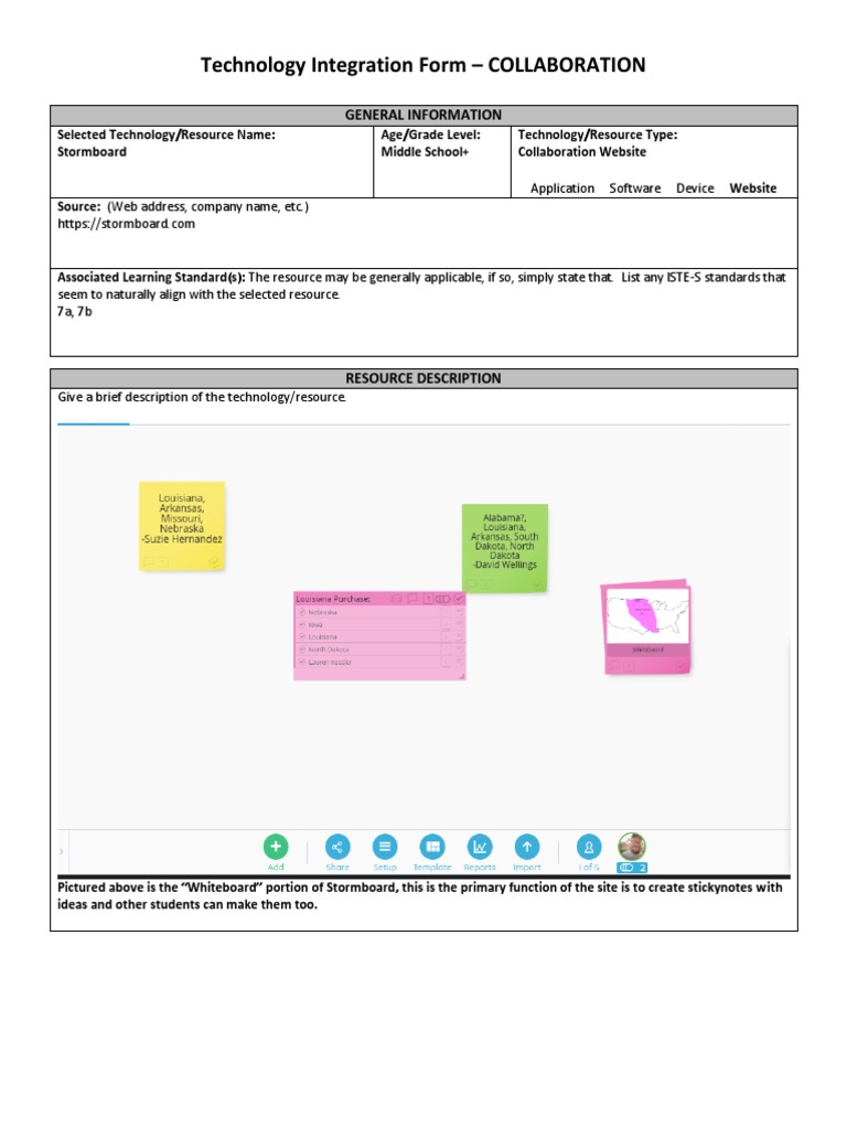 Technology Integration Template-Collaboration Brett Migliore 1 | PDF ...