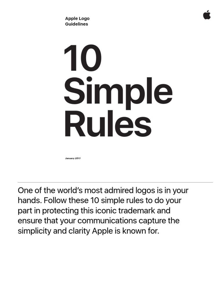 Apple Logo Guidelines 012017 | PDF | Logos | Apple Inc.
