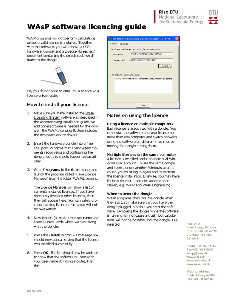 WAsP Software D Licencing Guide | PDF | Computer Hardware | Software