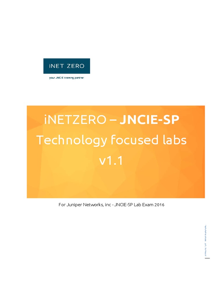 JNCIE-SP Tech Lab v1.1 | PDF | Multiprotocol Label Switching | Networking