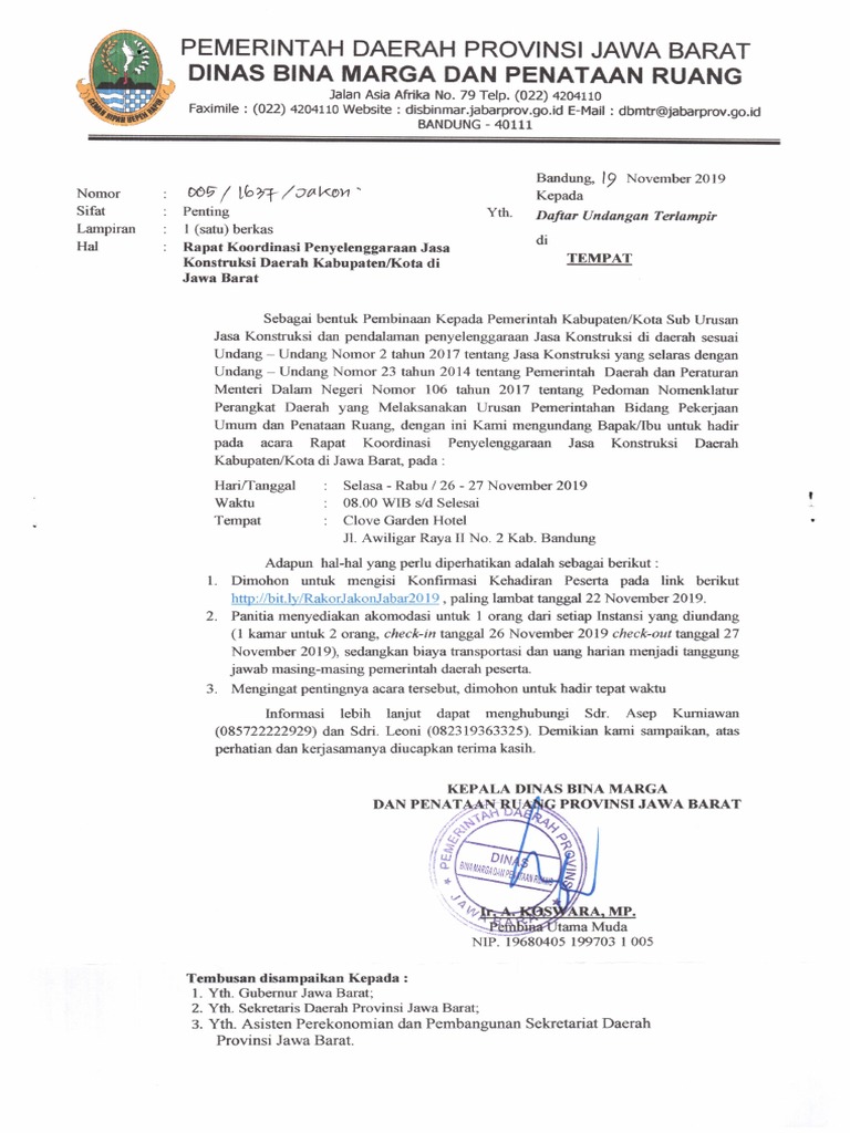 005 1637 Jakon Tgl.19 November 2019 Hal. Rakor Penyelenggaran Jasa ...
