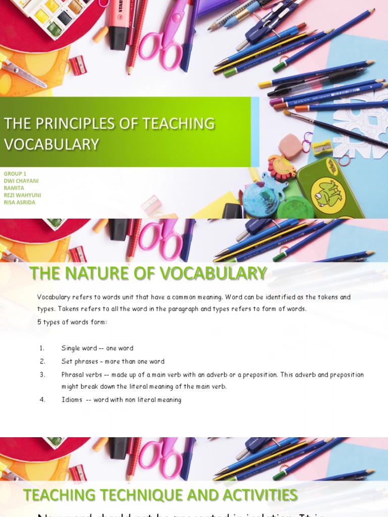 Tesol Teaching Vocabulary | PDF | Vocabulary | Semantics