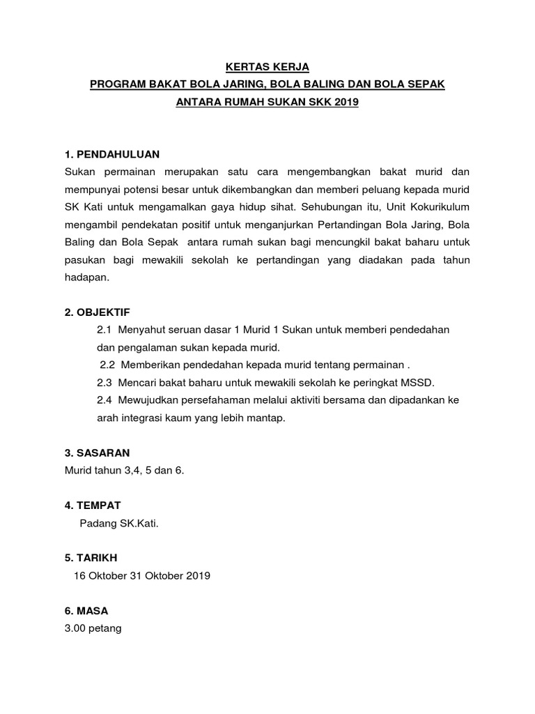 Kem Bakat Sukan | PDF