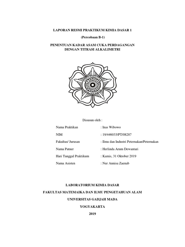 Cover Laprak Kimia | PDF