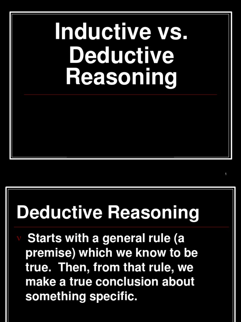 Inductive vs. Deductive Reasoning | PDF | Deductive Reasoning | Argument