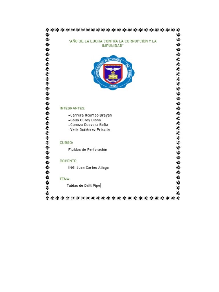Drill Pipe Specifications and Data | PDF | Ultimate Tensile Strength ...