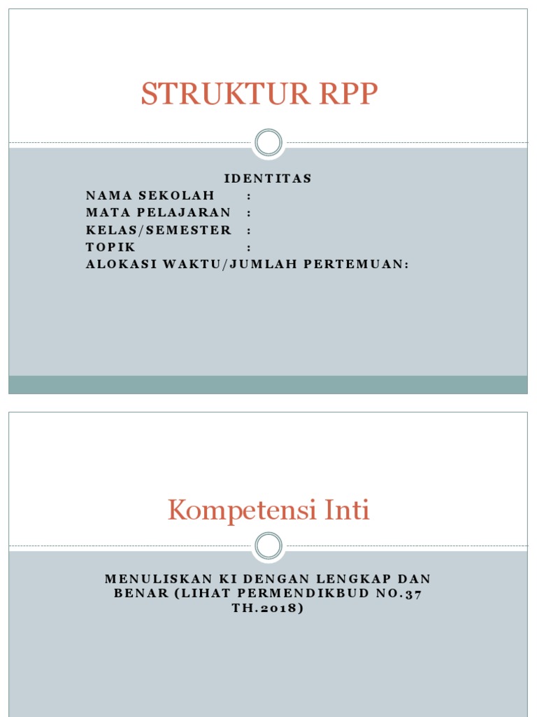Struktur RPP | PDF