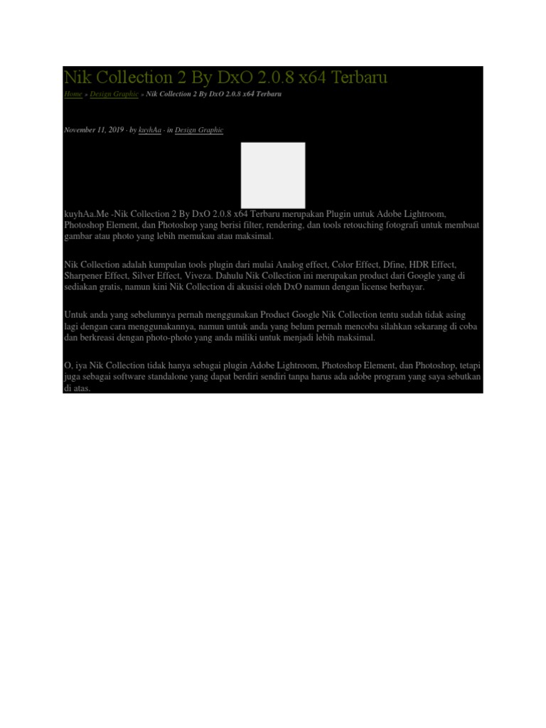 Nik Collection 2: Plugin Foto Terbaru | PDF | Komputer