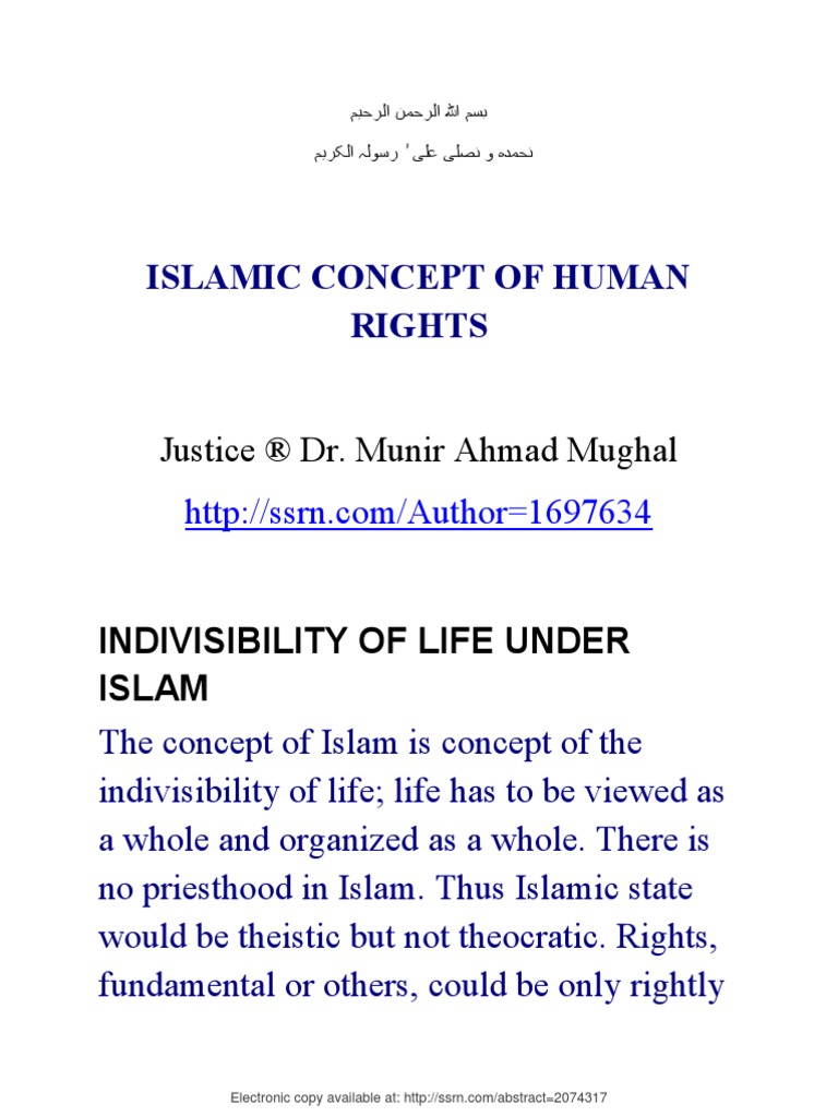 Islamic Concept of Human Rights | PDF | Abrahamic Religions | Religion ...