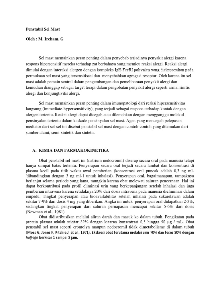 Penstabil Sel Mast (Cell Mast Stabilizer) | PDF