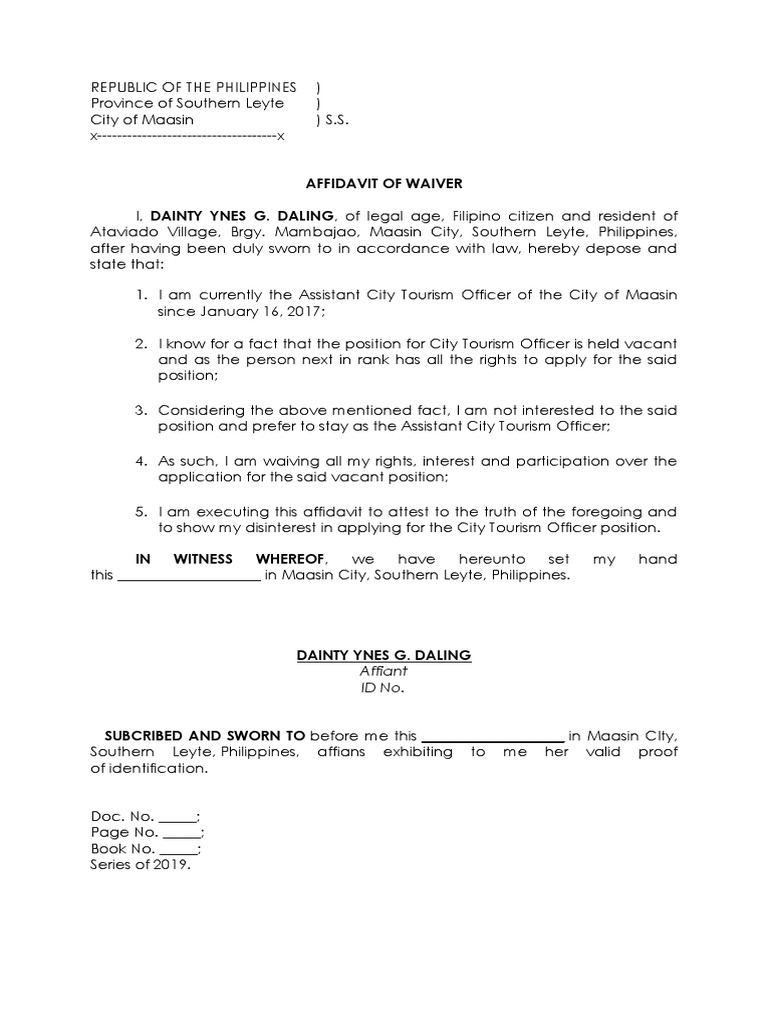 Waiver of Rights | PDF | Social Science | Law