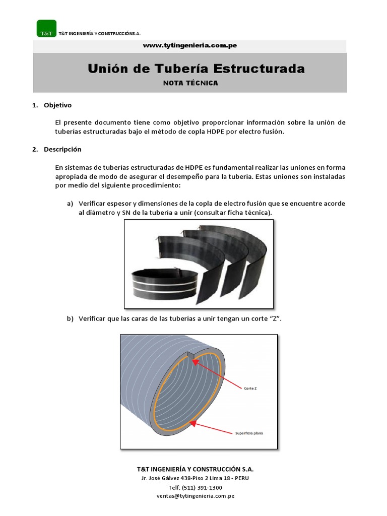 Unión de Tubería Estructurada: 1. Objetivo | Tornillo | Tubería ...