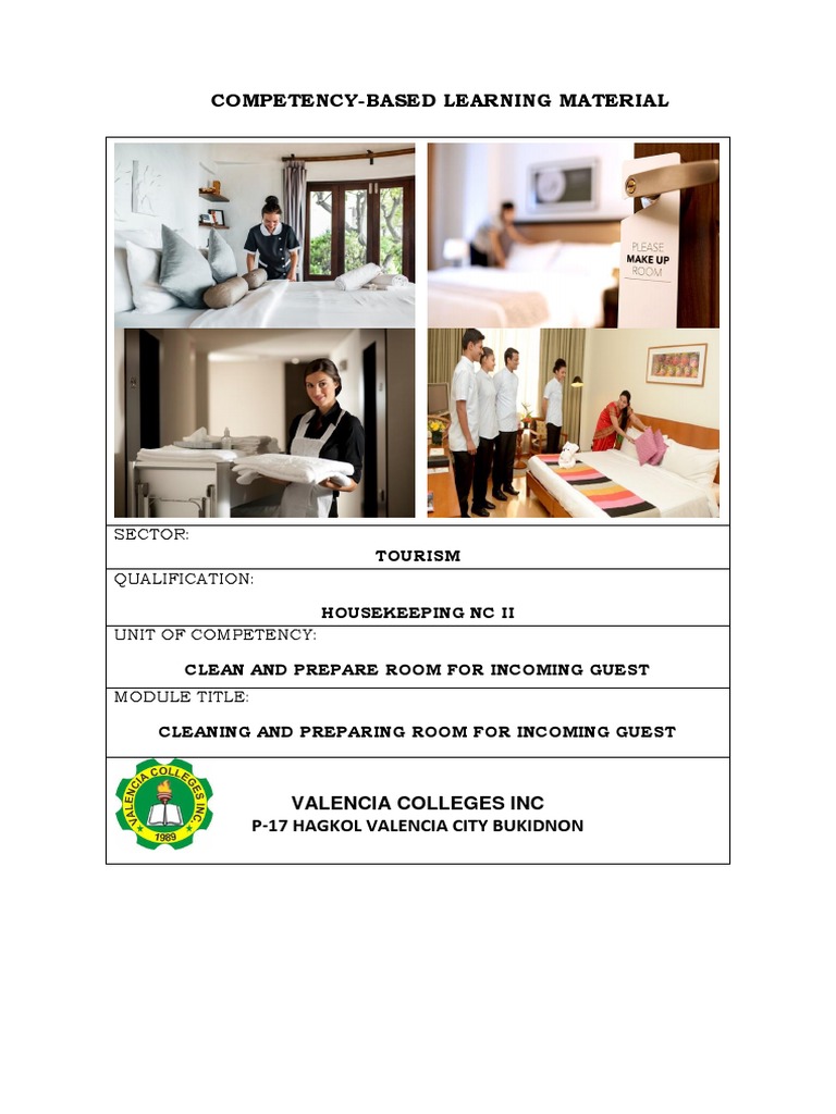 Cblm-Clean and Prepare Room For Incoming Guest | PDF | Mattress | Bed