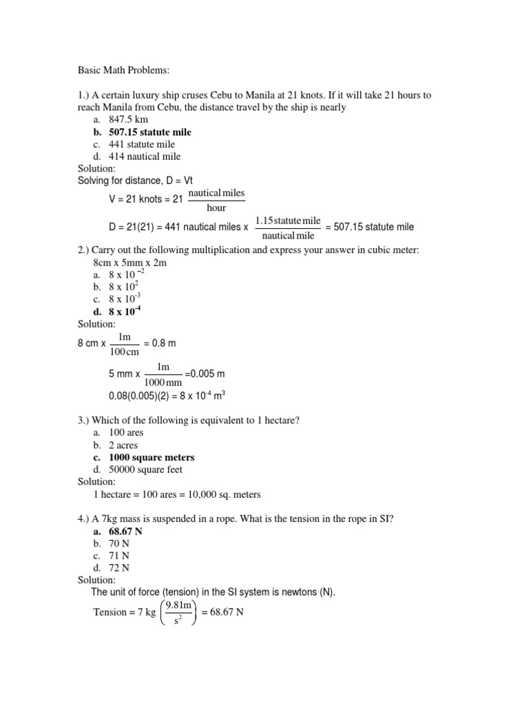 Mathematics Sample Problems | PDF | Area | Trigonometric Functions