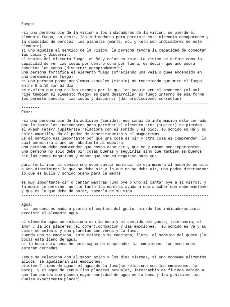 Agudizar Los Sentidos | PDF | Prana | Agua